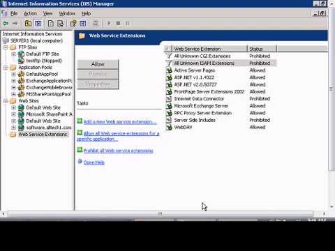 With asp.net 40 in the list of iis web server extensions - jafwei