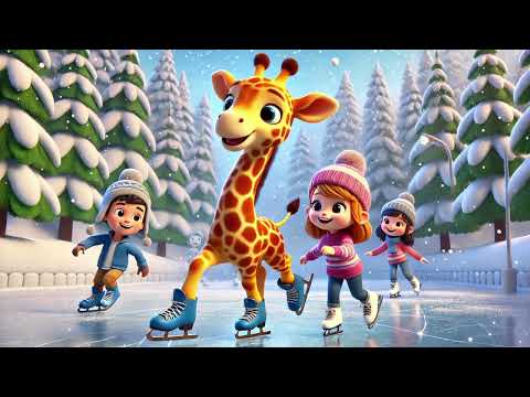 ⛸️🦒 The Ice Skating Giraffe! ️🎶 | A Cool and Fun Adventure on I ...
