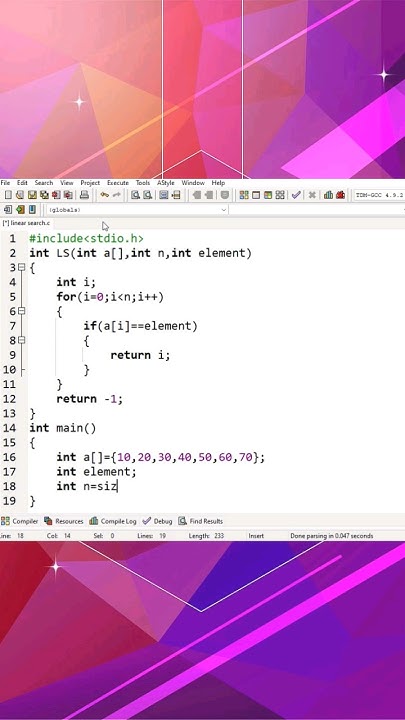 Linear Search Using C Language Youtube