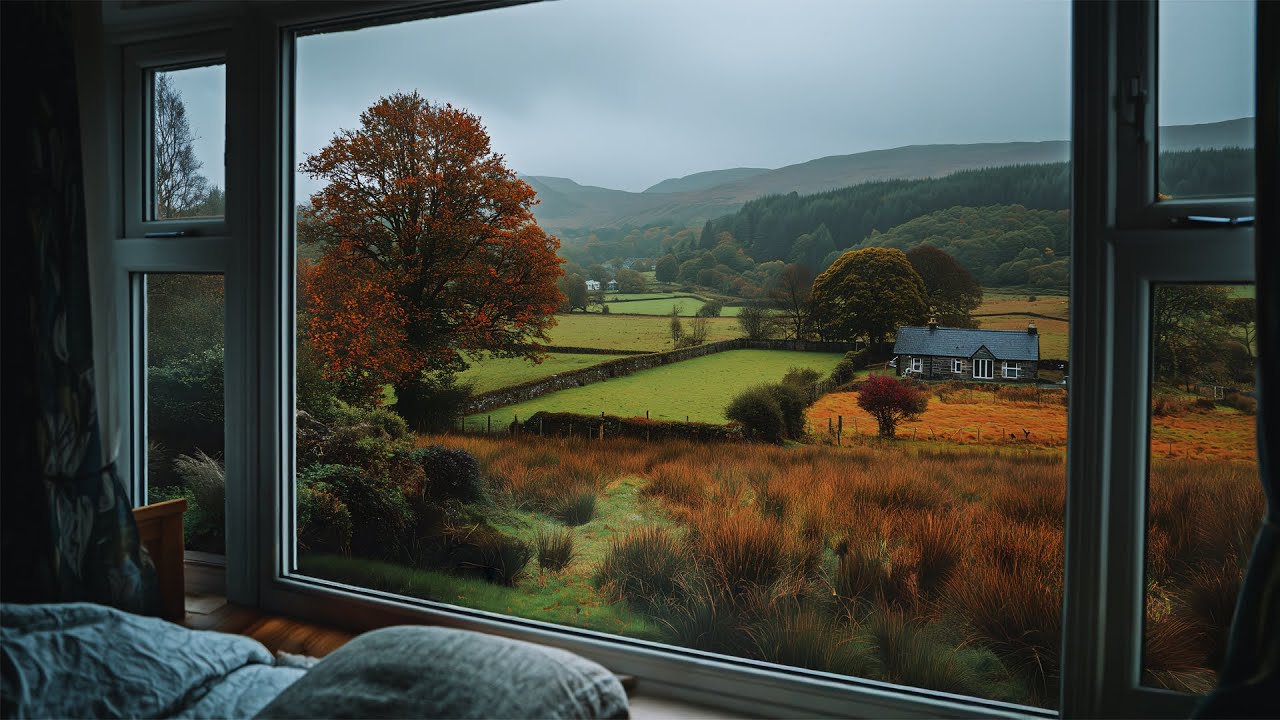 Cozy Fall Evening Rain In Ireland🍂🌧️Calm Rain Ambience For Reading ...