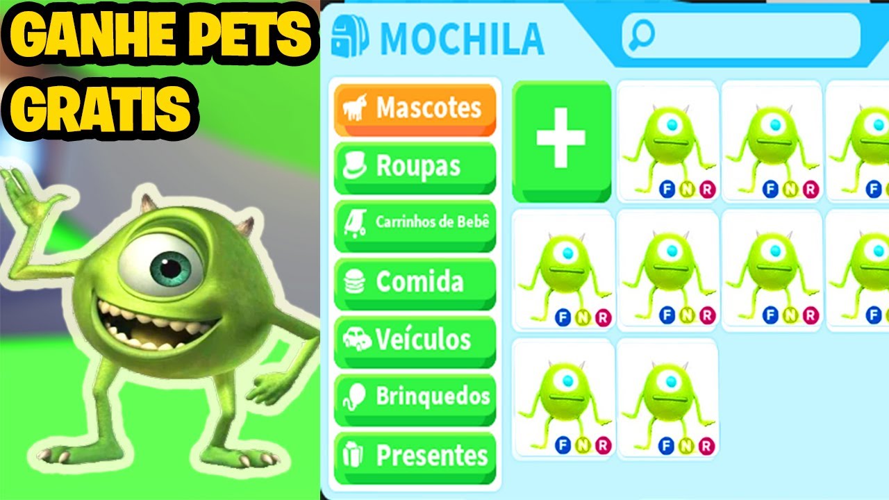 *ATUALIZAÇÃO* PETS DOS MONSTROS S.A NO ADOPT ME? (ROBLOX) - YouTube