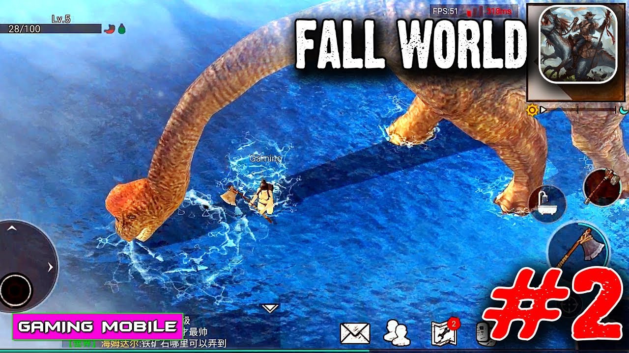 [Android/IOS] Fall World (陨落世界) #2: Survive Dinosaurs Gameplay - YouTube