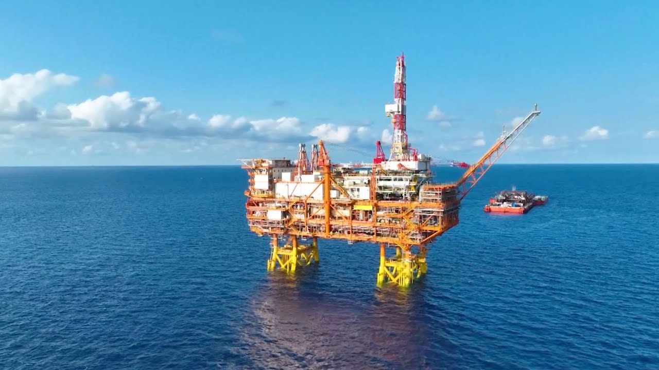 Asia's largest offshore platform completes floatover installation - YouTube