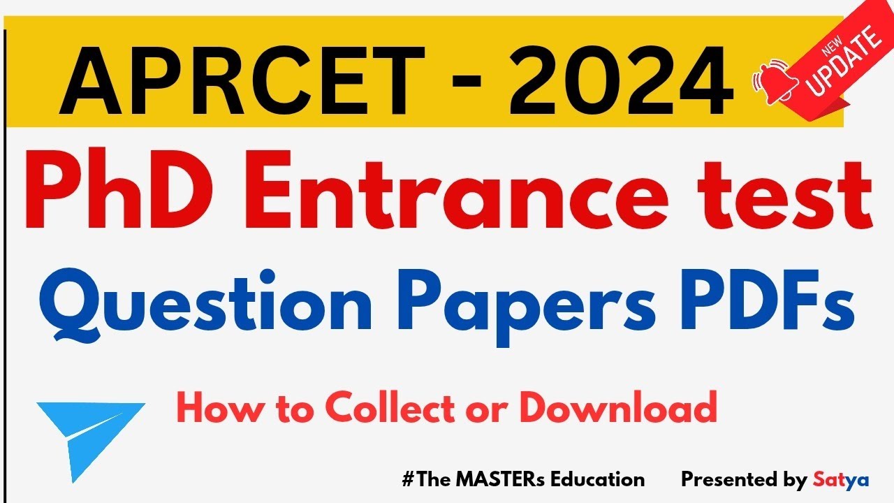 APRCET 2023-24 SESSION QUESTION PAPERS PDF PHD ENTRANCE TEST PREVIOUS ...