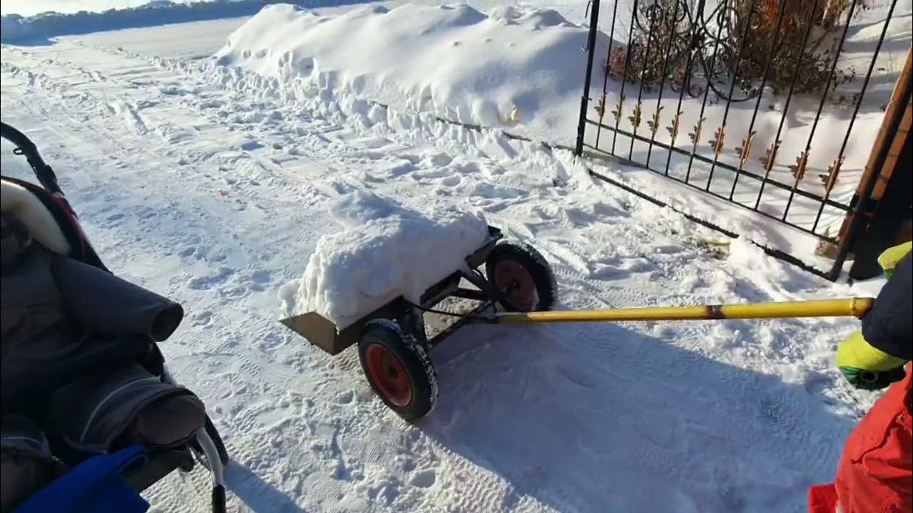 Скребок-лопата на колесах для снега своими руками - YouTube