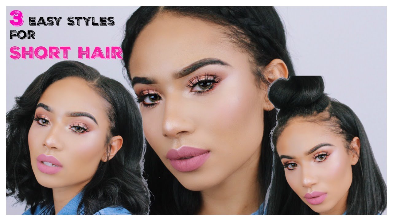 3 Quick & Easy Styles for Short Hair - YouTube