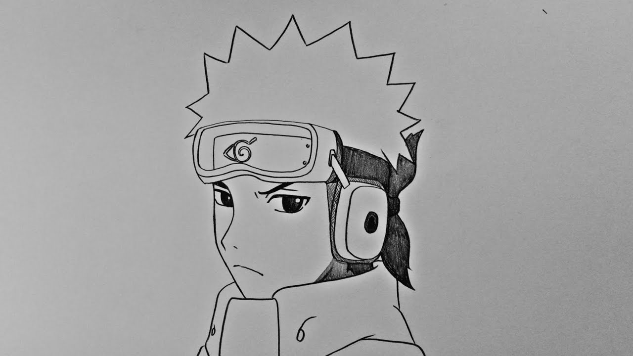 Menggambar anime untuk pemula || Menggambar Obito Uchiha [ Naruto ...
