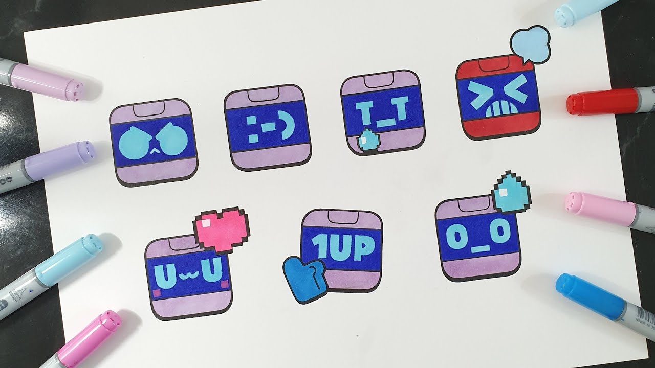 Drawing 8-BIT Pins 8비트 핀 그리기 - YouTube