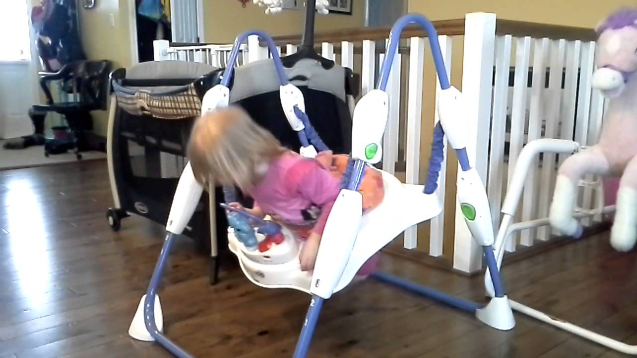 Miss D stuck in Jumperoo - YouTube