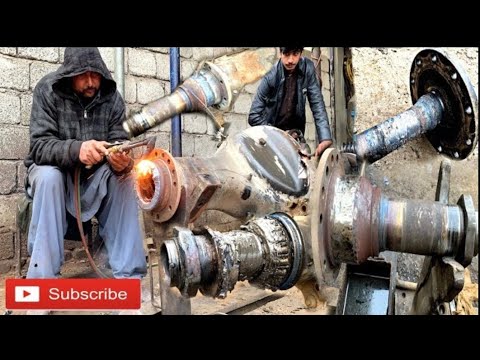 Truck Axle Spindle Replacement || How To Rebuild Heavy Duty truck ...