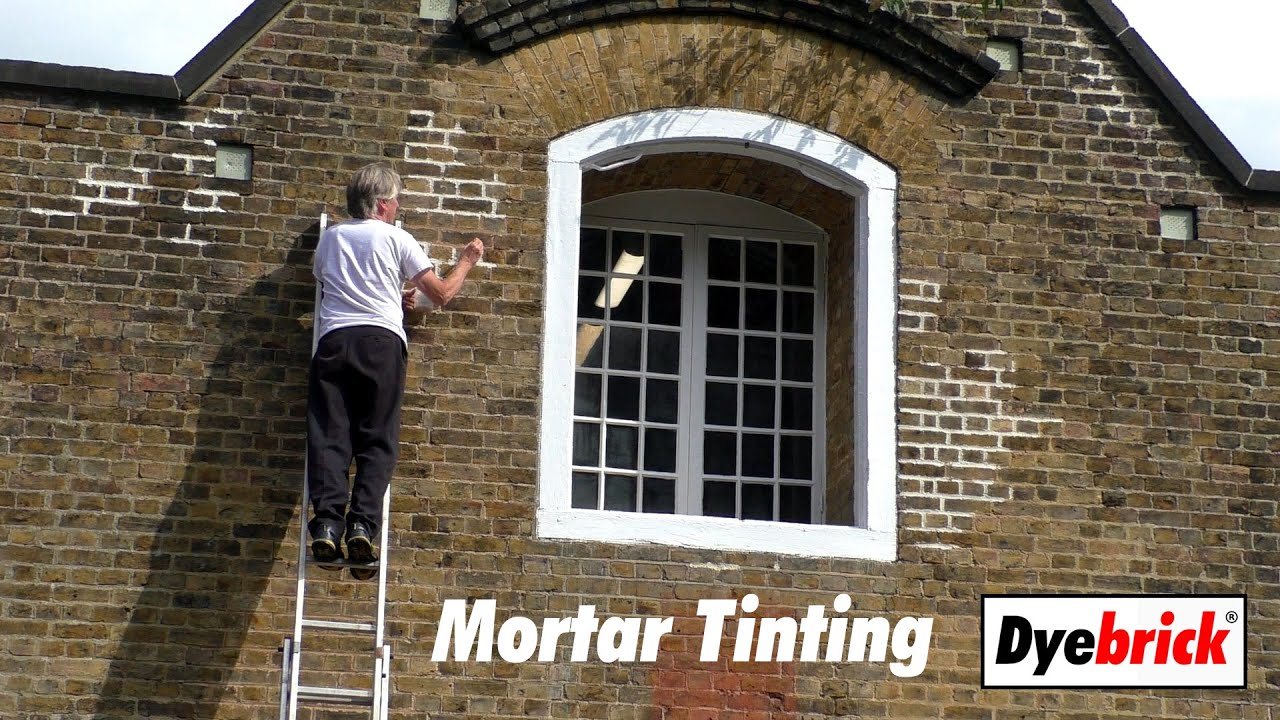 Mortar Tinting Lime Joints with Dyebrick - YouTube
