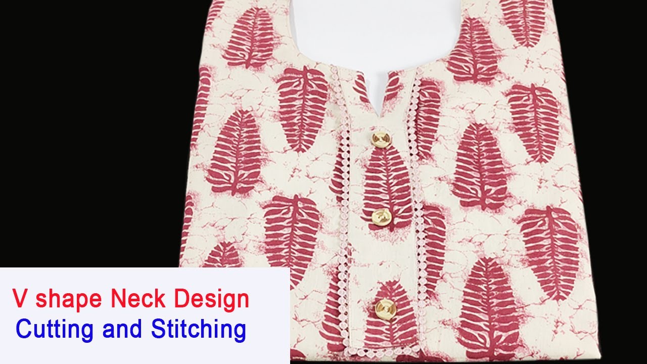 V Shape Neck Design for Kurti in malayalam | AdornHub - YouTube