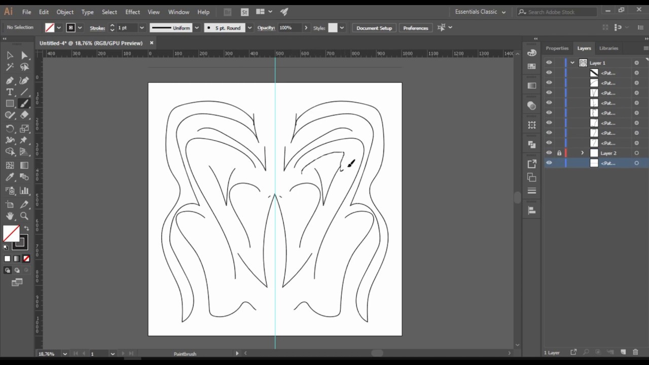 tutorial simetris di adobe ilustrator - YouTube