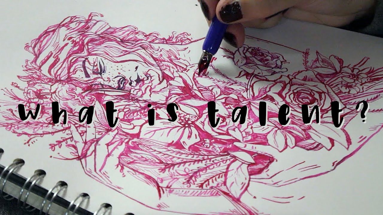 Crimson Ink Drawing Process & A Chat About Talent - YouTube