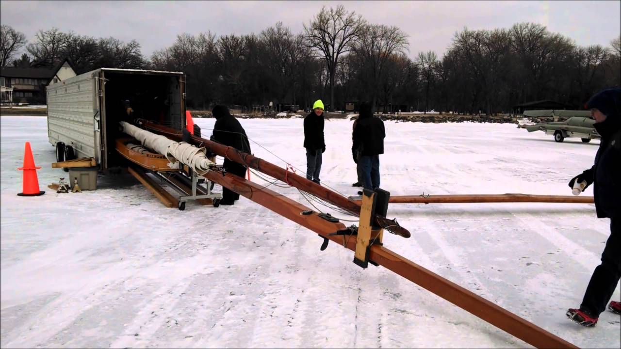 Ice Boat trailer Spindler - YouTube