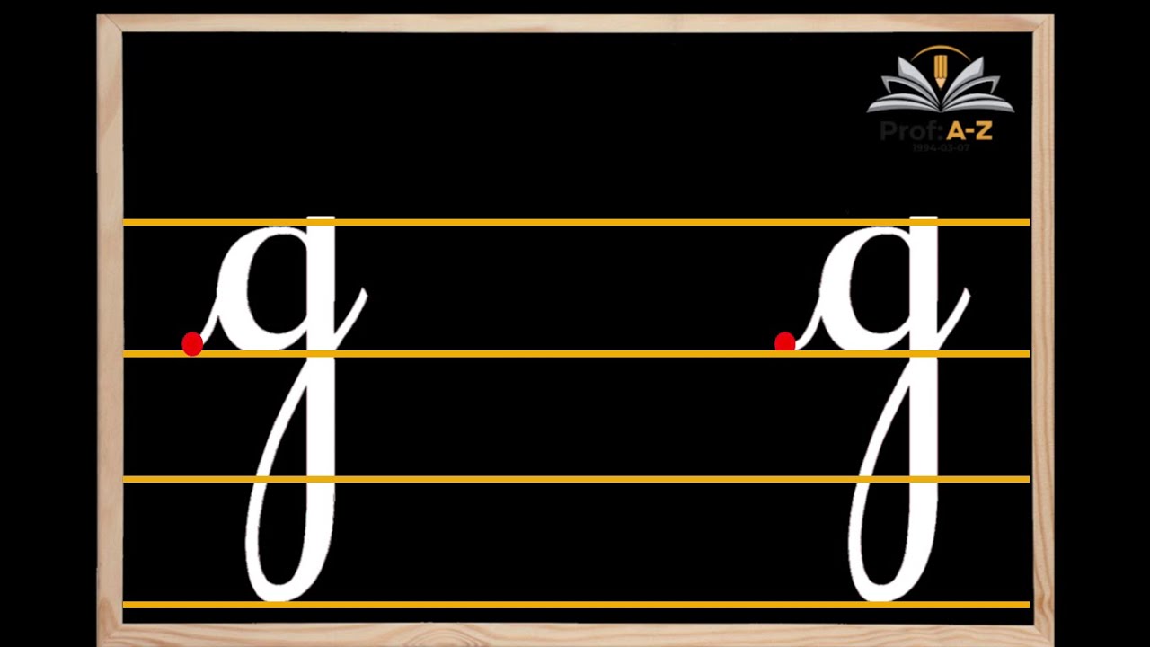 Écrire l'alphabet Apprendre à écrire la lettre g minuscule cursive ...