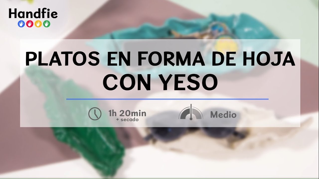 Cómo hacer un plato en forma de hoja con yeso · Handfie DIY - YouTube