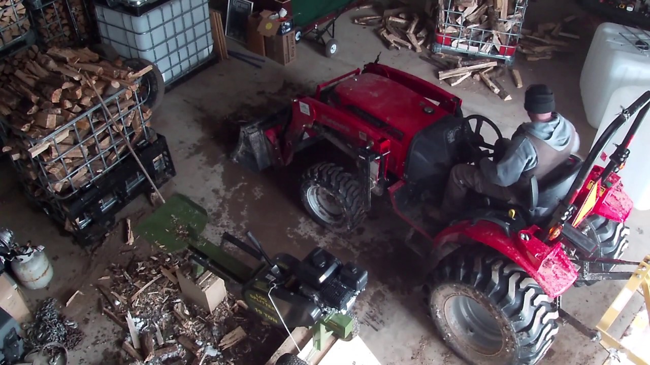 A Winter's Day at The Barn - Tractor plowing and Firewood - YouTube