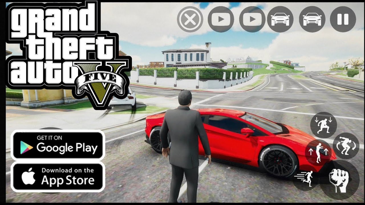 GTA V Mobile 90fps 4k Quality Android Mobile gameplay Full HD Realistic ...