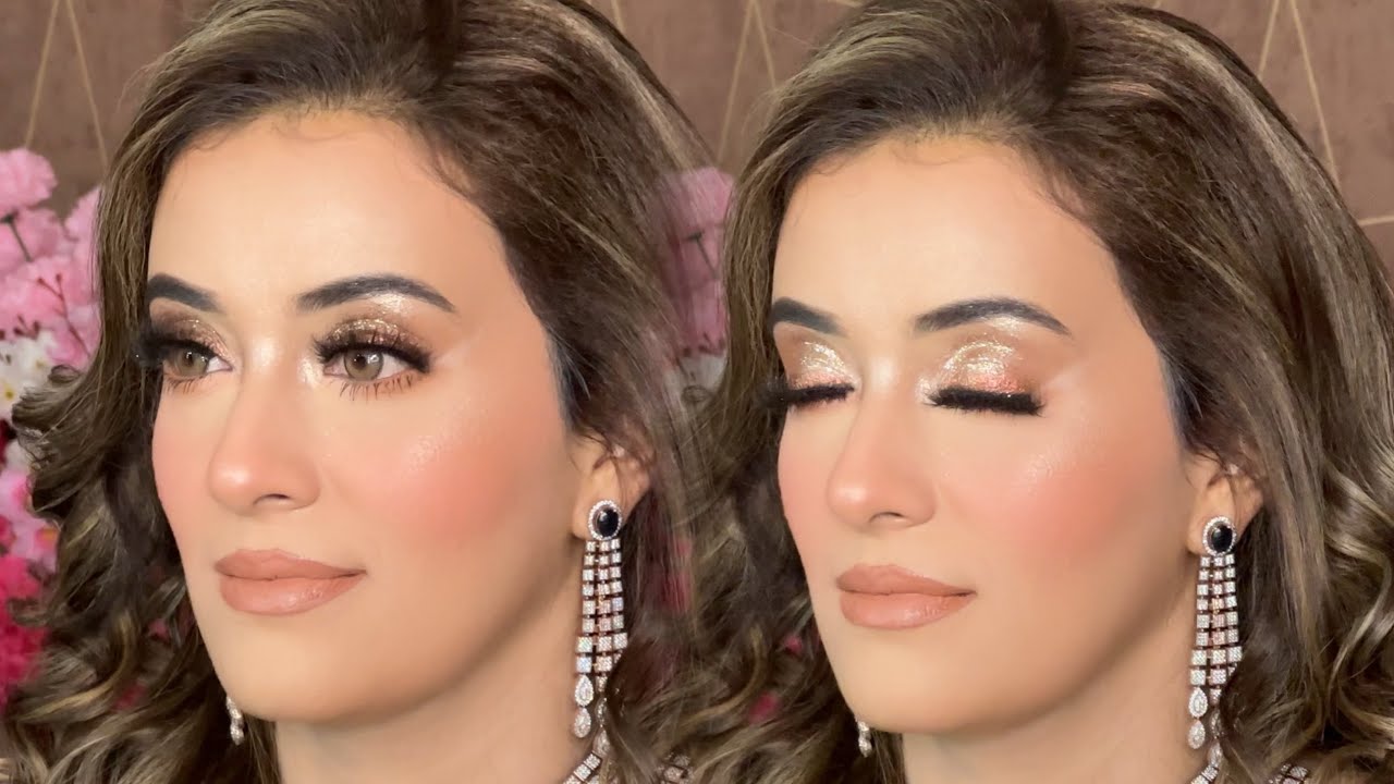 Step by step Glamorous Engagement bridal makeup Tutorial by ...