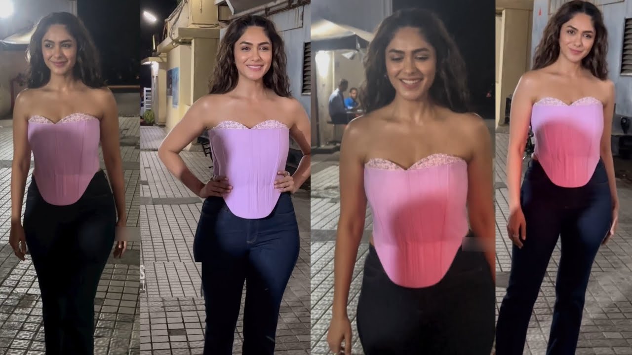 Stunning Desi Diva Mrunal Thakur Denim with Pink Bollywood Beauty ...