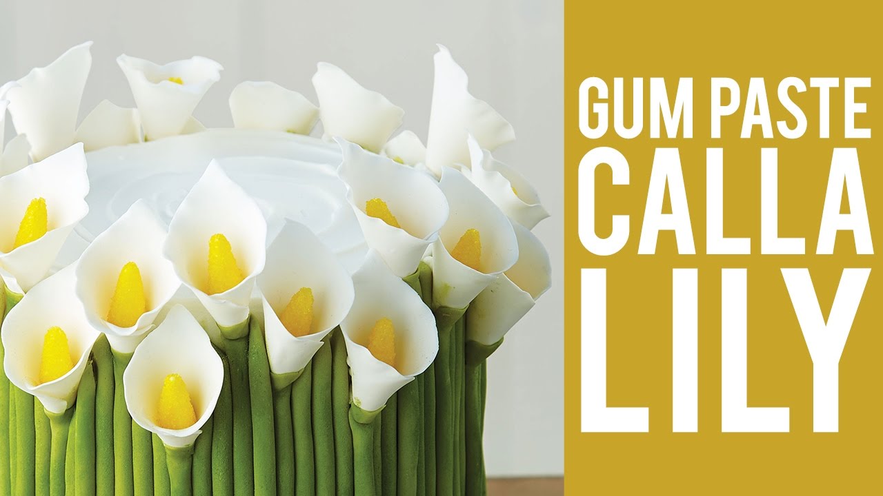 Easy Gum Paste Calla Lily - YouTube