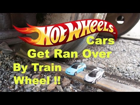 Hot Wheels Cars gets ran over by Train Wheel!! - YouTube