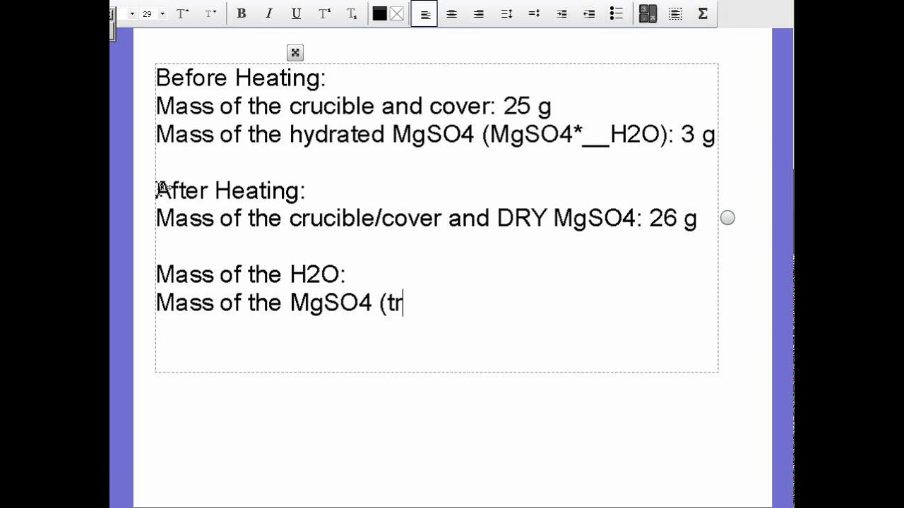 HM Lab Determination of Formula of Hydrate - YouTube