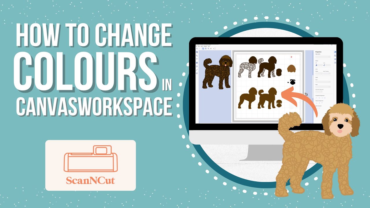 ScanNCut ⭐ How to Change Colours in CanvasWorkspace ⭐ Recolor SVG Files ...