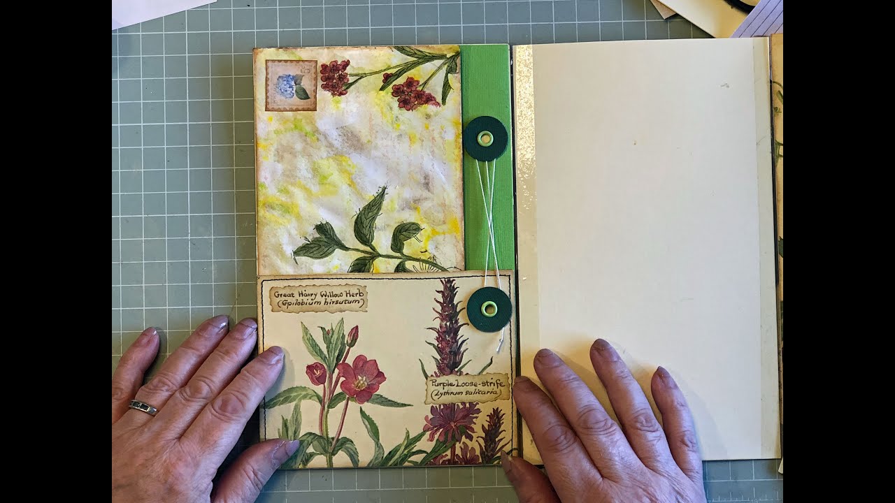 Three Fold Page For Edith Holden Inspired Junk Journal Lapbook - Part 2 - YouTube