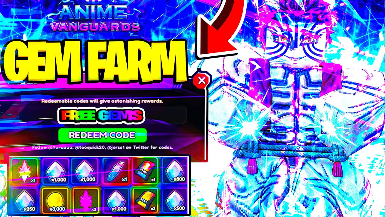 NEW "BEST" GEM FARM/STAT FARM IN ANIME VANGUARDS (NOT PATCHED) - YouTube