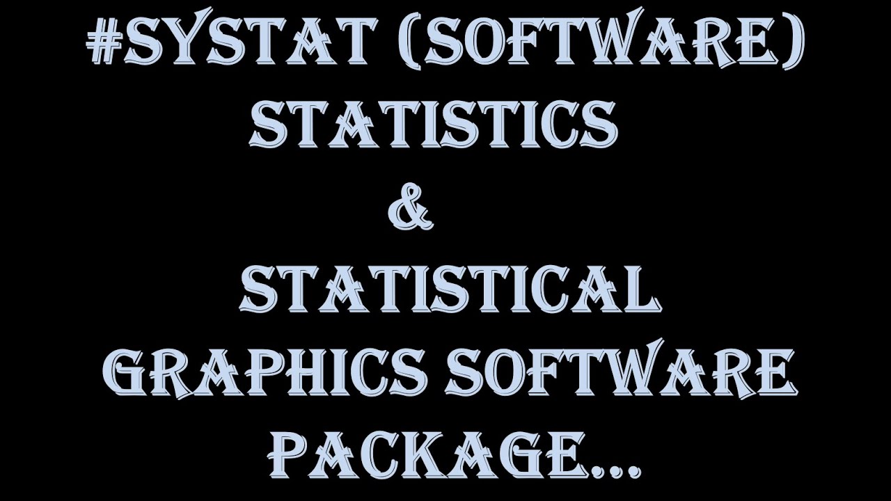 #Systat Software #Statistics & Statistical Graphics Software Package |# ...
