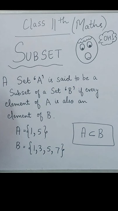 Concept of Subset | Class 11th Maths CH 1 Sets | #shorts #MehakClassroom #Class11Math #sets # ...
