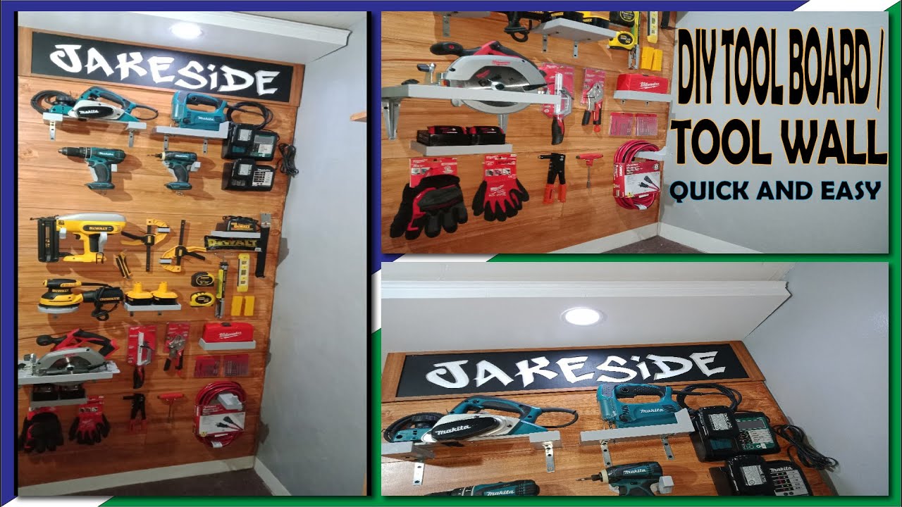 DIY TOOL BOARD | TOOL WALL | TOOL STORAGE | DIY WOODEN SIGN | EINSTEIN ...