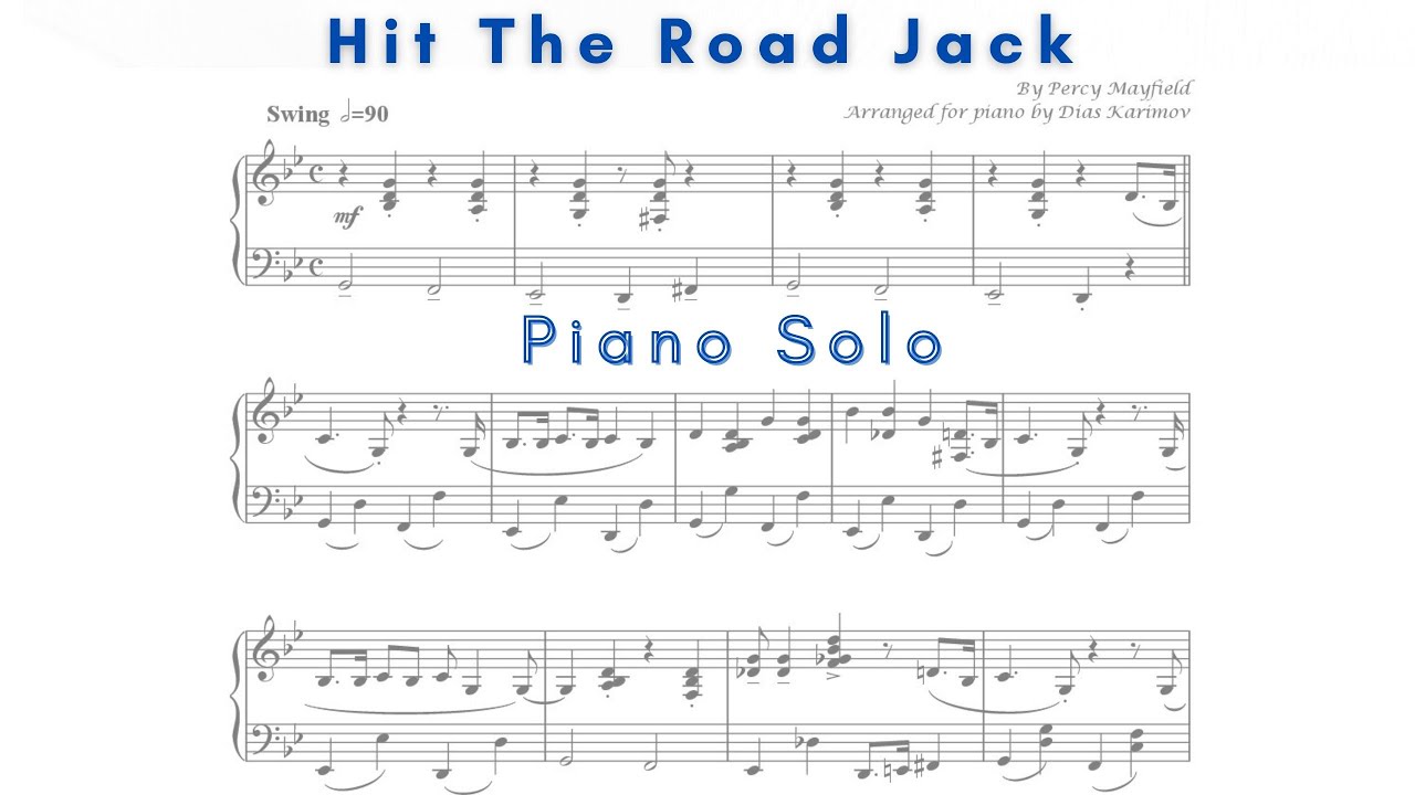 "Hit The Road Jack" by Ray Charles | Piano Solo Demo | Sheet Music Available - YouTube