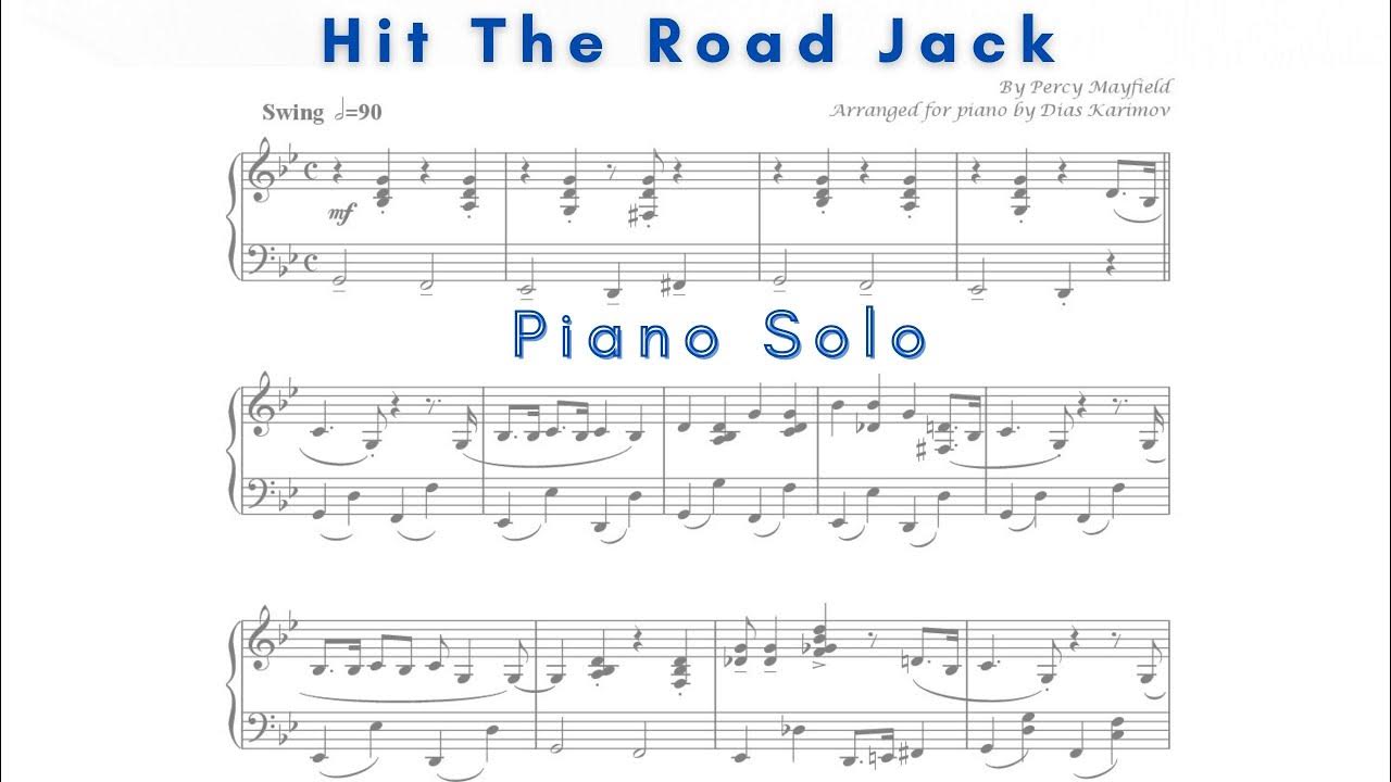 "Hit The Road Jack" for Piano Solo - YouTube