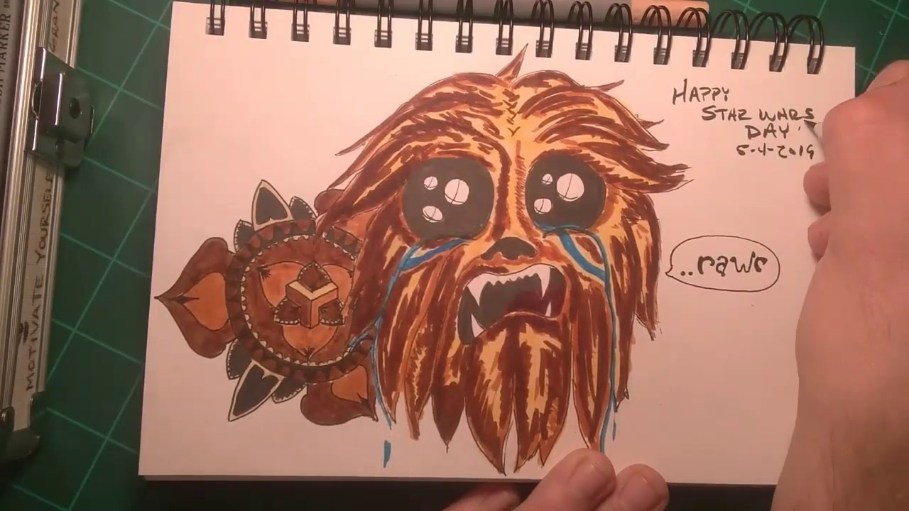 Sad Wookie Star Wars Day Mandala Time-Lapse Drawing - YouTube