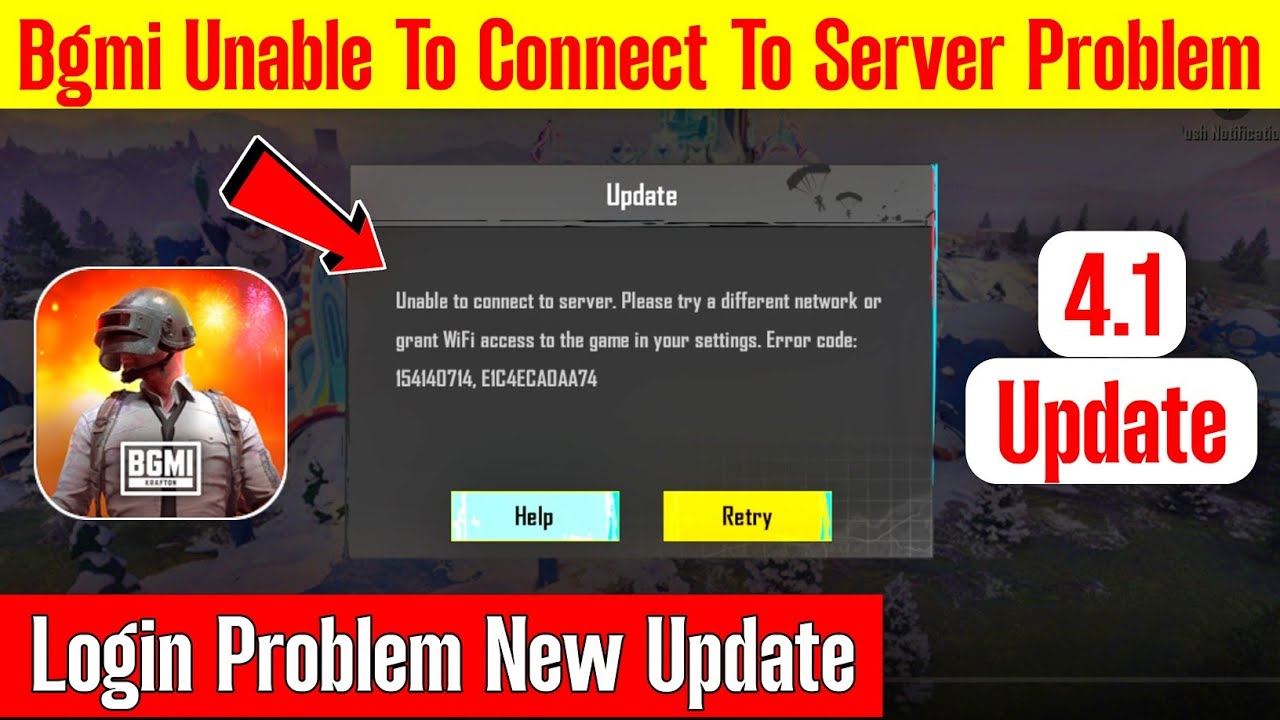Bgmi Login Problem Today | Bgmi Unable to connect to server Problem ...