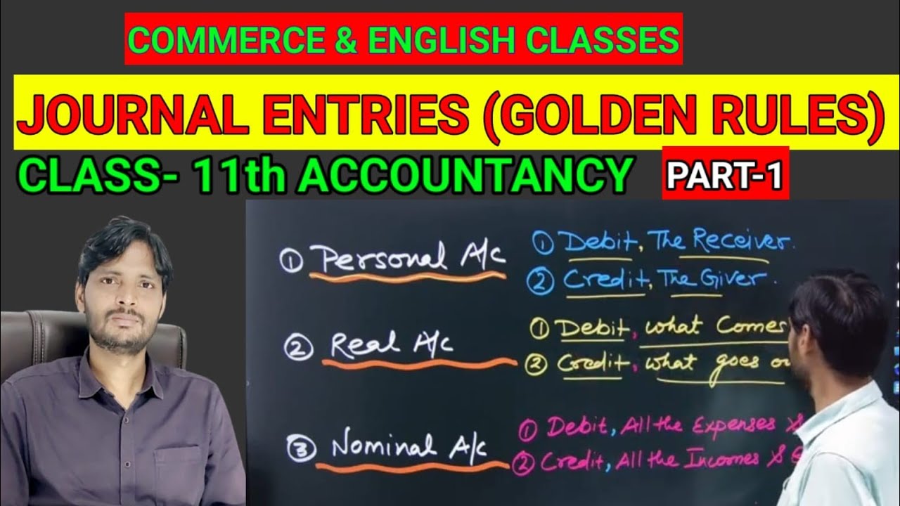 Basic Rules For Journal Entries Class 11 Accountancy Easy learn ...