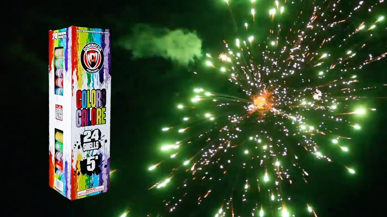 Colors Galore Artillery Shells - Dominator Fireworks - YouTube