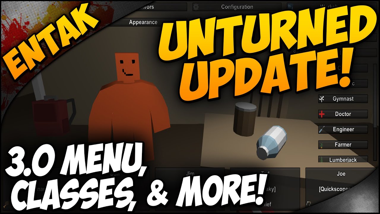 Unturned Update Update 3.0 Specialty Classes, Menu, Workshop, Multiple ...