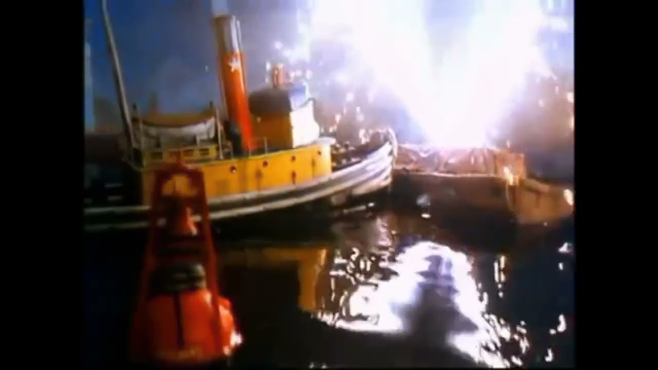 TUGS Pirate Explosion scene restored - YouTube