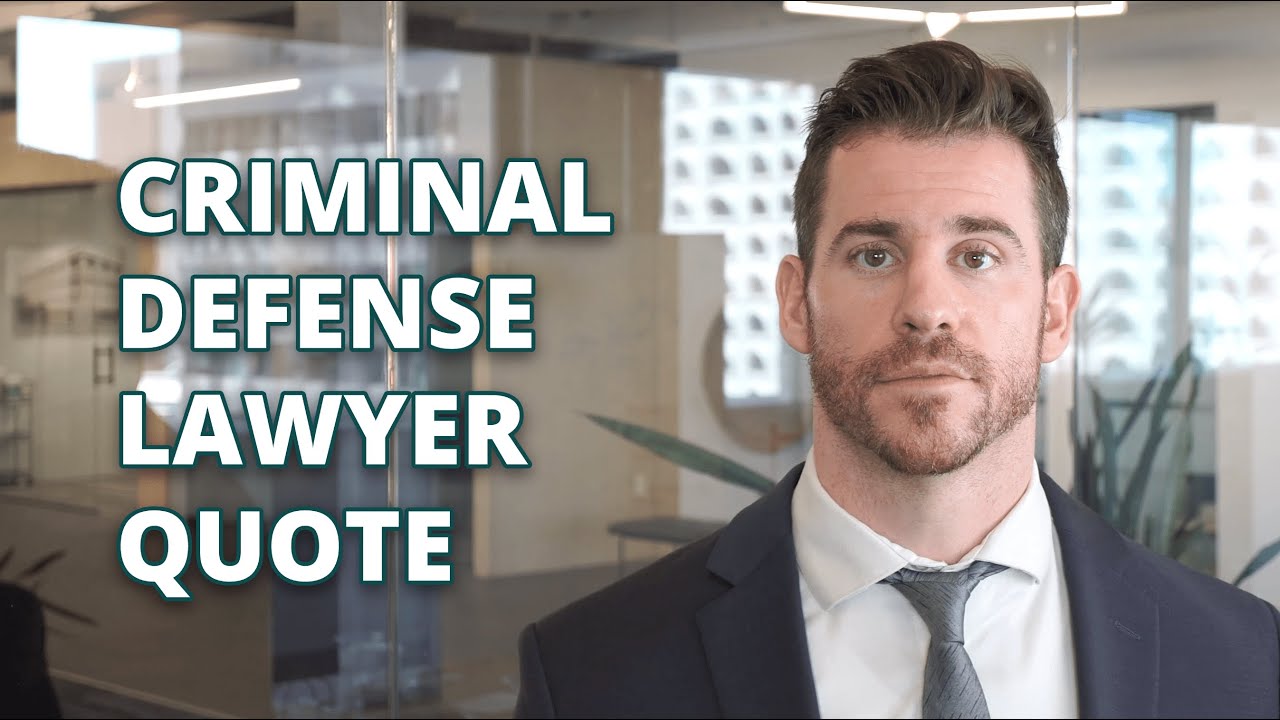 How to Get an Honest Criminal Defense Lawyer Quote - YouTube