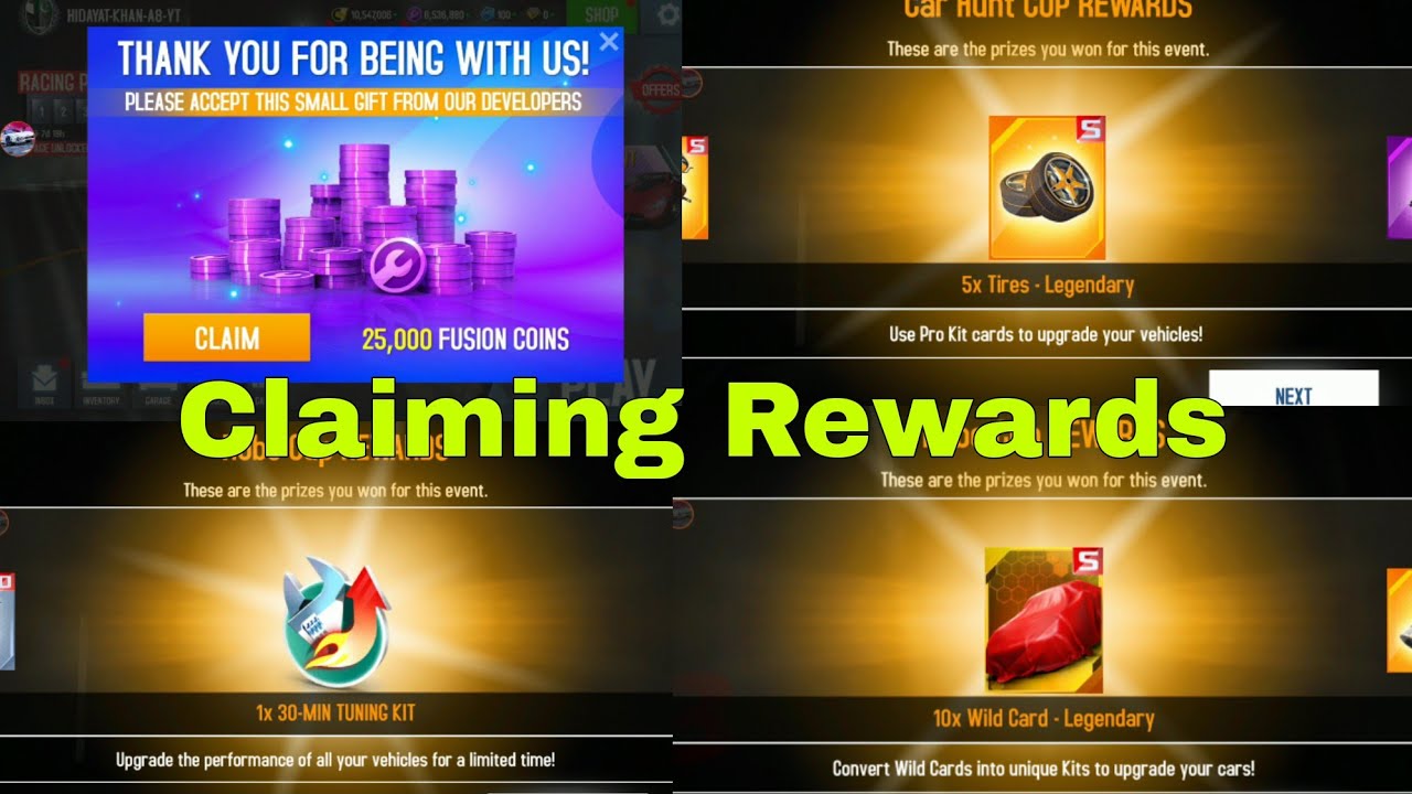 Claim *Rewards* | Claiming Rewards From Car Hunt Cup And Robo Cup ...