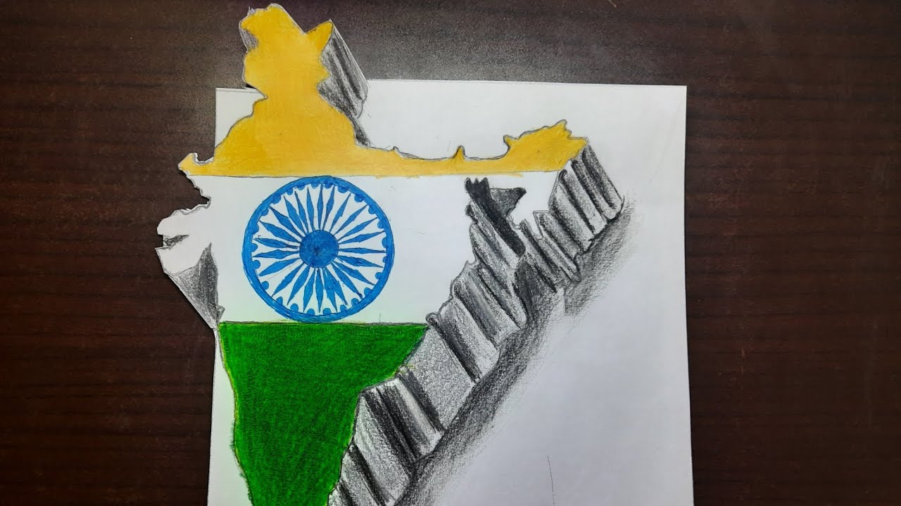 How To Draw INDIA MAP By Sasta Artist - YouTube