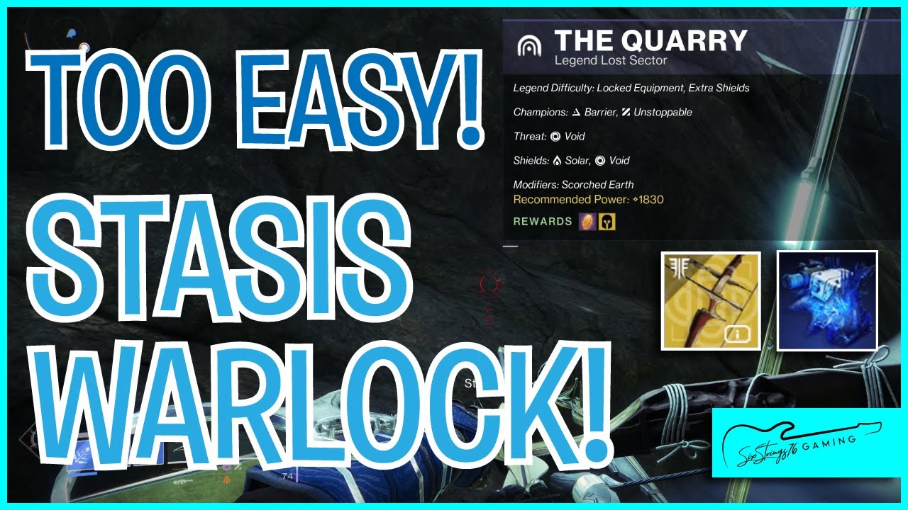Destiny 2 | The Quarry | Legendary Lost Sector | Stasis Warlock - YouTube