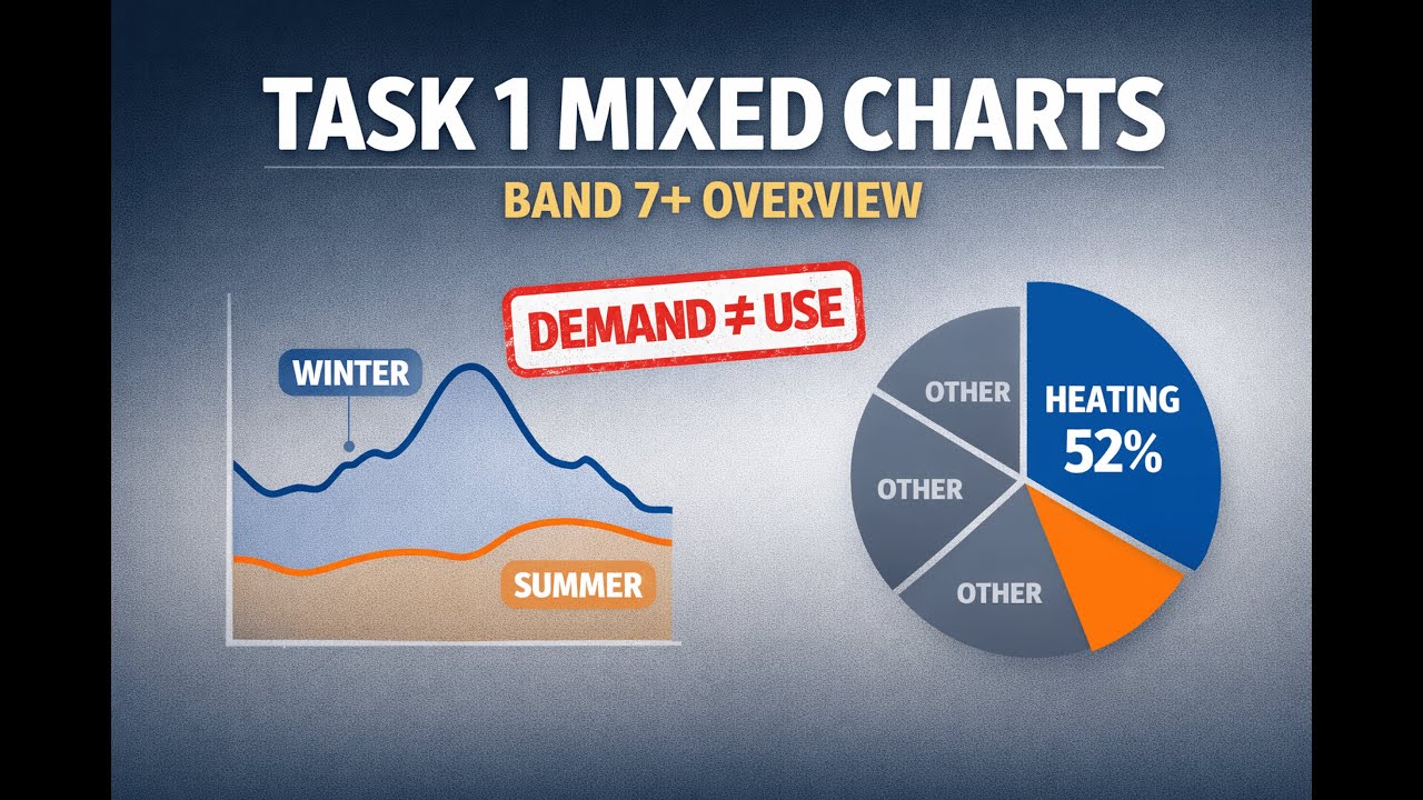 IELTS Task 1 Line Graph + Pie Chart: “Demand vs Use” (Cambridge 4 Test ...