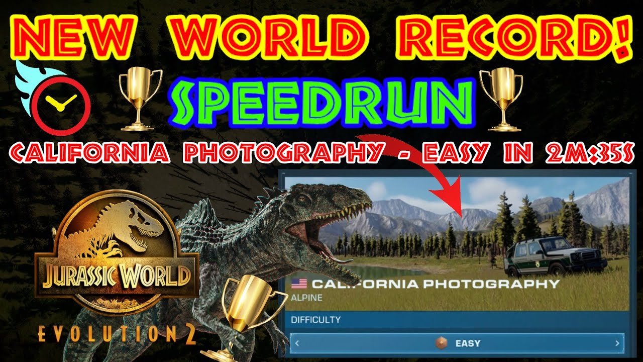 NEW WR! - Speedrun - California Photography - Easy Challenge in 2m 35s - JWE2 - YouTube