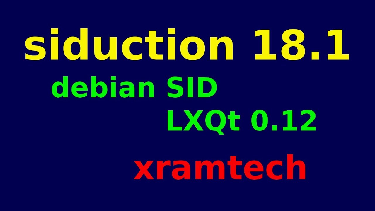 Siduction 18 1 LXQt - YouTube