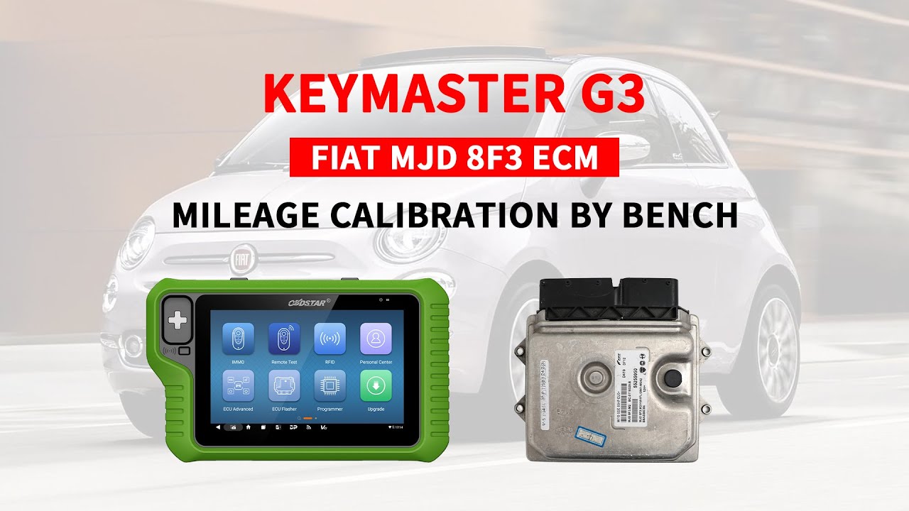 KeyMaster G3-FIAT MJD 8F3 ECM Mileage Calibration by BENCH - YouTube